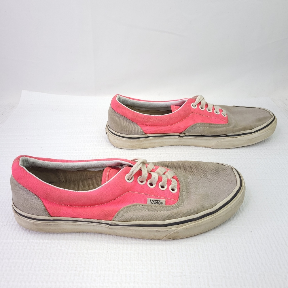 Vans 2-Tone Era Neon Pink Gray Lace Up Canvas Sneaker… - Gem